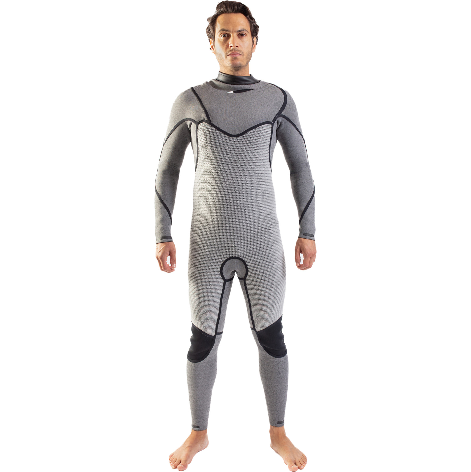 2024 Gul Mens Y39 Yamamoto 5/4mm Chest Zip Wetsuit YM1202-C1 - Black / Ripstop - | Wetsuit Outlet